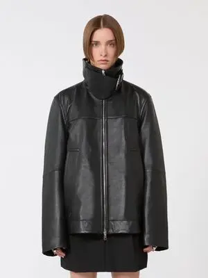 Max Mara Oversized Leather Jacket