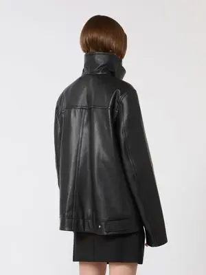 Max Mara Oversized Leather Jacket