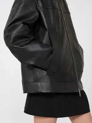 Max Mara Oversized Leather Jacket