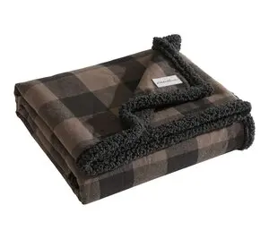 Eddie Bauer Cabin Plaid Black/brown Cotton 50'x 60' Throw - One-color
