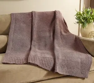 Barefoot Dreams As Is Cozychic 45x60 Rib Border Blanket - One-color