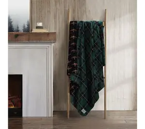 Eddie Bauer Capitol Hill Green Coco Flannel 60' X70' Throw