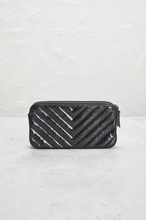 Chanel Patent So Double Zip Clutch