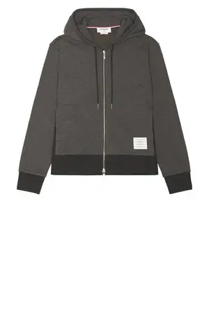 Thom Browne Zip Up Color Blocked Hoodie
