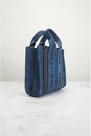 Chloé Small Woody Tote Bag - Denim