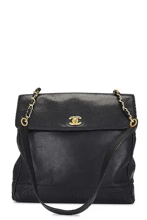 Chanel Caviar Triple Cc Shopper Tote Bag