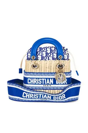 Dior Wicker Oblique Mini Lady Handbag
