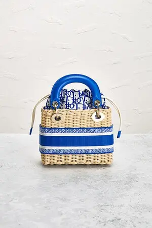 Dior Wicker Oblique Mini Lady Handbag