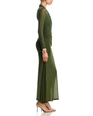 Bardot Veria Wrap Mesh Maxi Dress