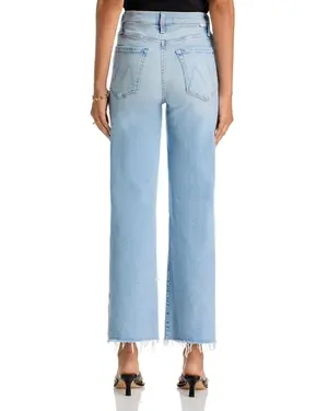MOTHER The Rambler Slice Hover Fray High Rise Jeans