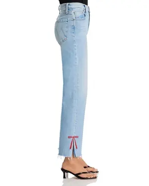 MOTHER The Rambler Slice Hover Fray High Rise Jeans