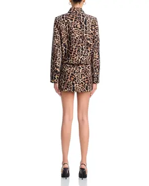 L'Agence Cyra Mini Skirt - Brown Multi