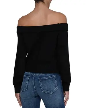 L'Agence Teri Off-shoulder Pocket Top