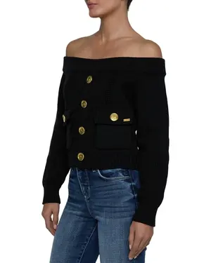 L'Agence Teri Off-shoulder Pocket Top