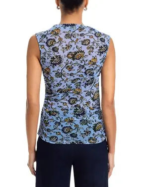 Veronica Beard Sylviani Top - Ice Blue Multi