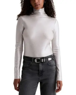 Ag Metallic Turtleneck