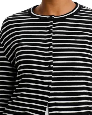 Rag & Bone The Knit Stripe Boxy Cardigan Sweater