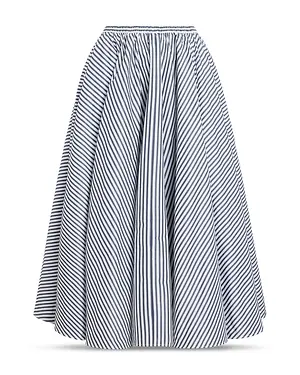 Patou Elasticized Midi Skirt