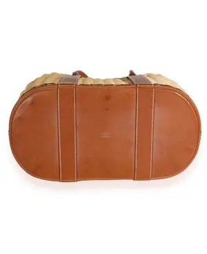 Hermès Garden Party Leather And Straw/raffia Handbag