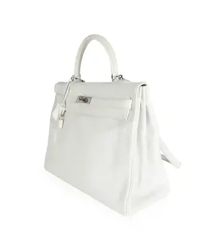 Hermès Kelly Leather Handbag - White