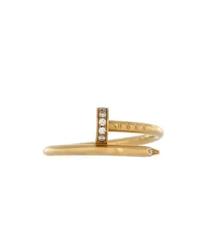 CARTIER Small Juste Un Clou Ring In 18k Gold With Diamonds - K Gold