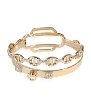 HERMES Double Tour 18k Yellow Gold Bracelet - K Gold