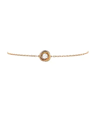 CARTIER Trinity Diamond Chain Bracelet 18k Tricolor Gold - K Gold