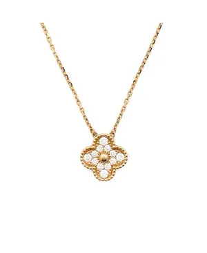 VAN CLEEF & ARPELS Vintage Alhambra Pendant Necklace - K Gold