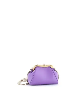 BVLGARI Micro Serpentine Leather Pouch Bag