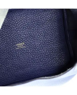 Hermès Pm Picotin Lock Bag Clemence - Blue