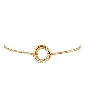 CARTIER Trinity Chain Bracelet 18k Tricolor Gold And Diamonds - K Gold