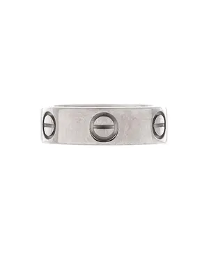 CARTIER Love Band Ring In 18k Gold - White