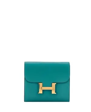 HERMES Compact Constance Wallet Tadelakt
