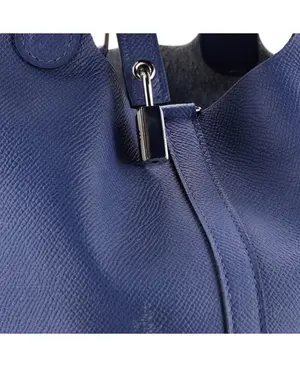 Hermès Pm Picotin Lock Bag Tressage Epsom - Blue