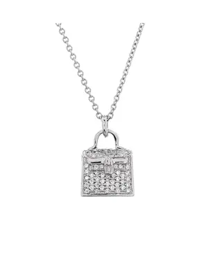 HERMES Kelly Amulette Pendant Necklace - White