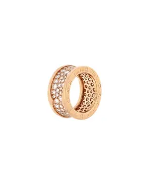 BVLGARI B.zero1 18k Ring With Pave Diamonds