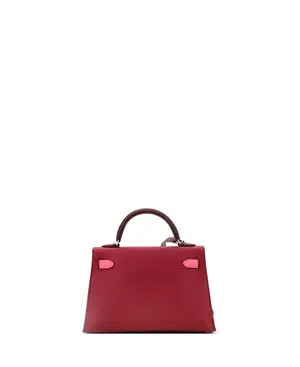 HERMES Kelly 20 Handbag Tricolor Epsom With Palladium Hardware