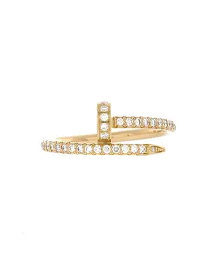 CARTIER Small Juste Un Clou Paved Ring - K Gold