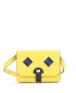HERMES Chien Card Holder With Strap Swift And Chevre Mysore - Yellow