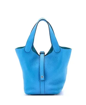 Hermès Pm Picotin Lock Bag Clemence - Blue