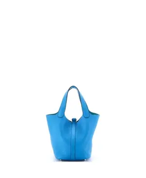 Hermès Pm Picotin Lock Bag Clemence - Blue