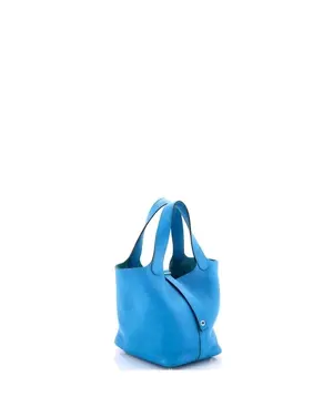 Hermès Pm Picotin Lock Bag Clemence - Blue