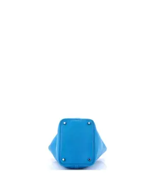 Hermès Pm Picotin Lock Bag Clemence - Blue