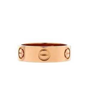 CARTIER Love Band Ring In 18k Rose Gold - Pink