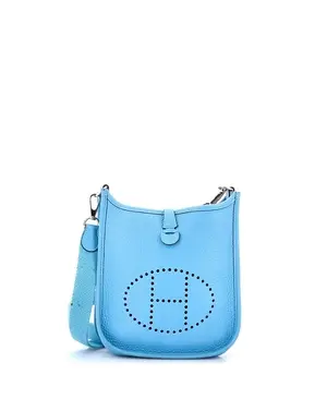 Hermès Tpm Evelyne Bag Gen Iii Clemence - Blue