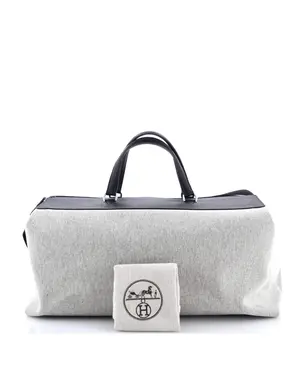 HERMES R.m.s Weekender Bag Toile And Leather
