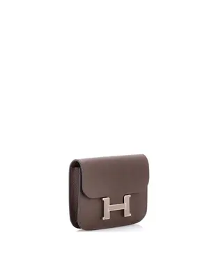 Hermès Constance Slim Wallet Epsom - Brown