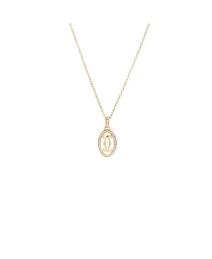 CARTIER Double C De Pendant Necklace - Pink