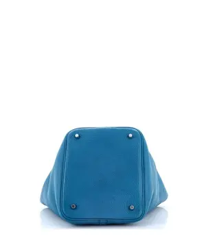 Hermès Picotin Lock Bag Clemence Mm - Blue