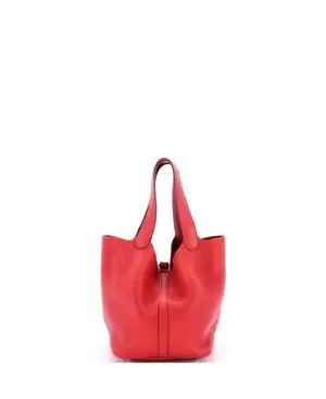 Hermès Mm Picotin Lock Bag Clemence - Red